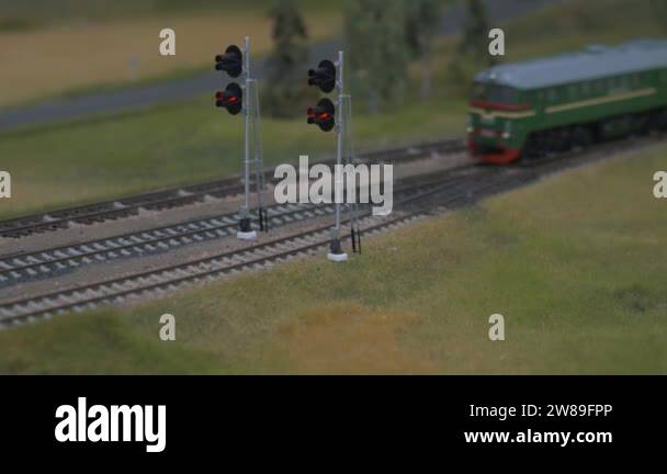 Mini Train Station Modelling. Model of Railway Station With Moving ...