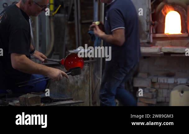 Murano, Venice, Italy November 2021: Making famous Venetian glass in ...
