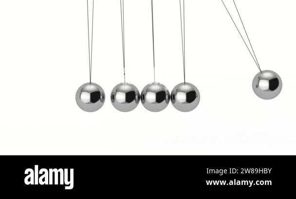 4k Resolution Video: Metal Newton's Cradle Pendulum Balls Spheres ...