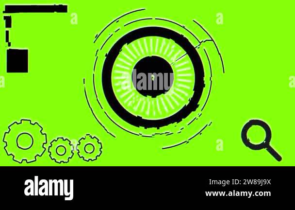 HUD elements on a green background with an alpha channel. Interview a ...