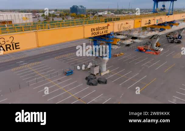 Montreal, Canada - OCTOBER 11, 2021: Construction site of the new ...