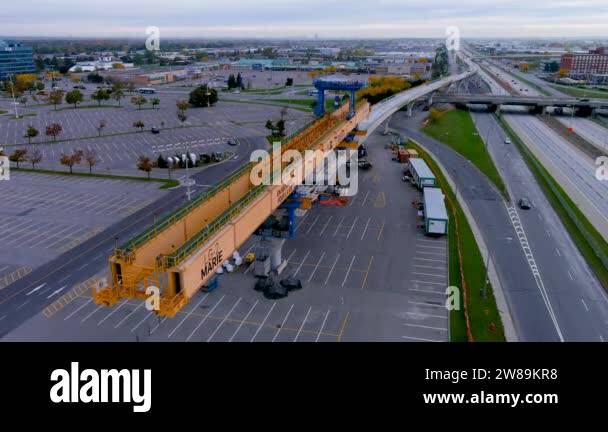 Montreal, Canada - OCTOBER 11, 2021: Construction site of the new ...