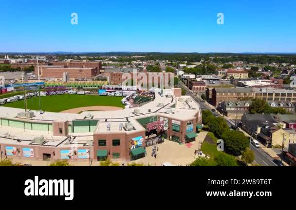 Lancaster, Pennsylvania, Clipper Magazine Stadium, Drone View, Downtown ...