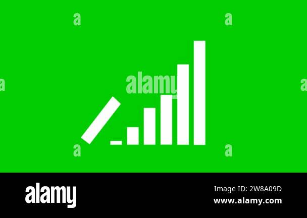 Animated financial growth chart with trend line graph. Growth bar chart ...