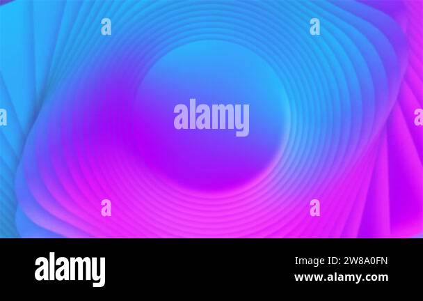 Cyclic wave movements of figures. Transformation and reshaping. Blue ...