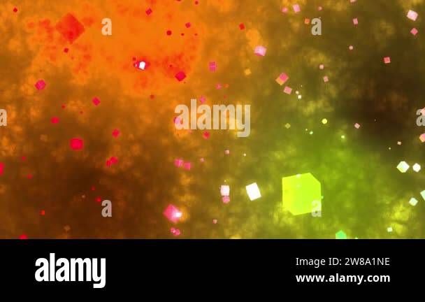 Cube Floating Particle Animation Motion Graphics Stock Video Footage
