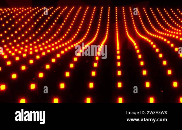 4K Abstract looped background of waves of cubes on a plane of bright ...