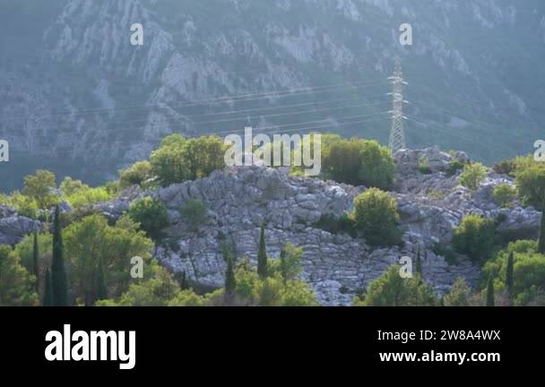 Power line on slope Stock Videos & Footage - HD and 4K Video Clips - Alamy
