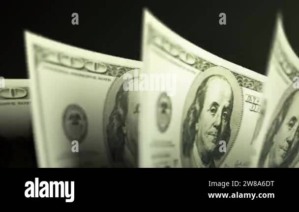 100 dollar paper baknotes calculating in the paper money counting ...