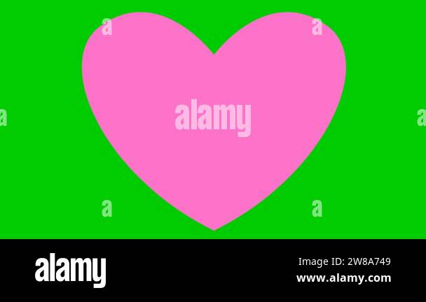 Animated pink pounding heart. Looped video of beating heart. Concept of ...