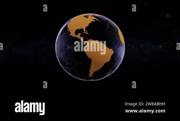 Globe icon with smooth shadows and white map of the continents of the ...