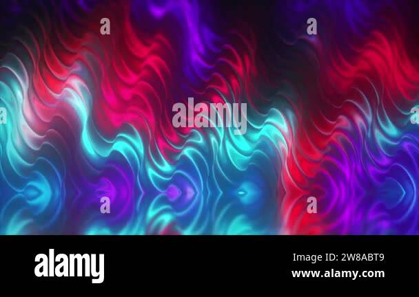 Abstract 3d render holographic oil surface background, foil wavy ...