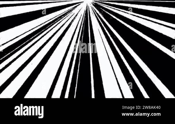 4K Comic Cartoon Super Fast Speed line from Top Loop Animation Black ...