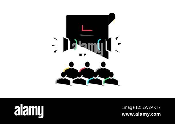 crisis management color icon animation Stock Video Footage - Alamy