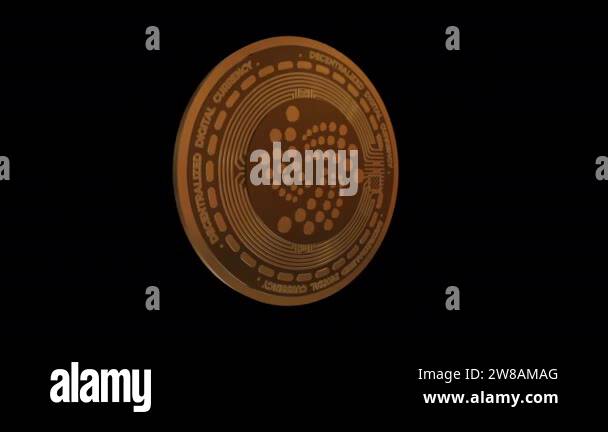 3D Rotating Internet of Things ioT Cryptocurrency Seamless Looping ...