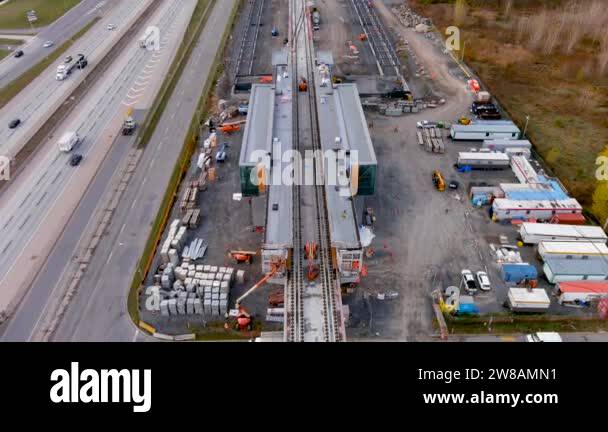Montreal, Canada - NOVEMBER 17, 2021: Construction site of the Fairview ...