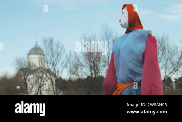 Straw Effigy Of Dummy Of Maslenitsa, Symbol Of Winter And Death In ...