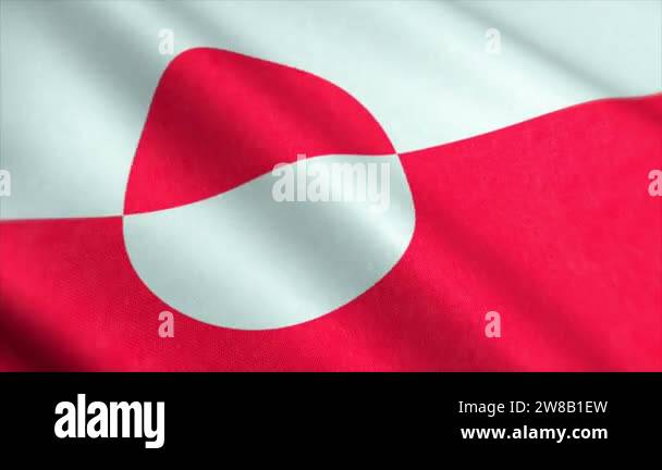 National Flag of Greenland - Greenland. Kalaallit Nunaat Greenlandic ...