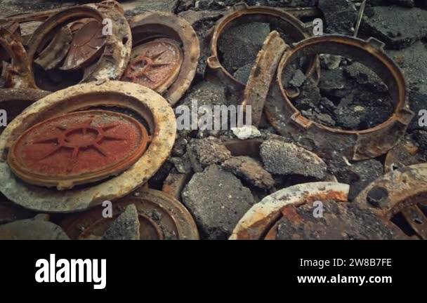Rustic grunge manhole cover Stock Videos & Footage - HD and 4K Video ...