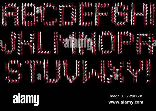 Dancers letters. Artistic effects. Animated alphabet. A set for ...