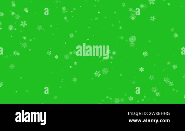 Snowflakes on Chroma Key background. Snow falling down slowly 4K ...