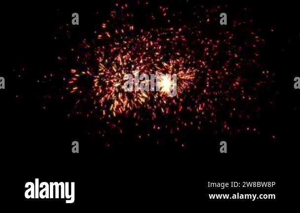 Concept 2-F1 View of the realistic fireworks in the night sky with ...