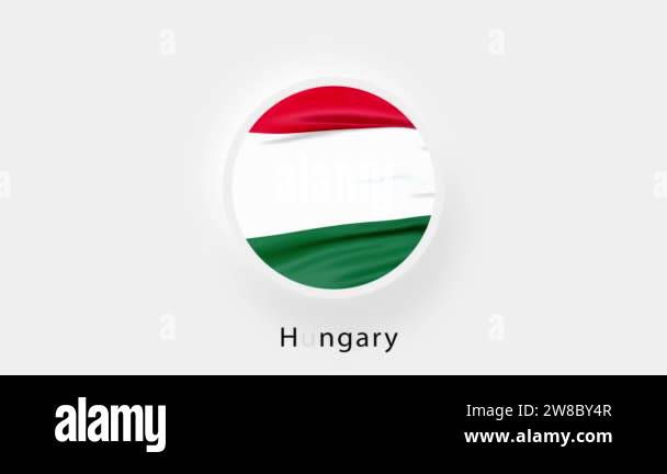 Hungary Circular Flag Loop. Animated national flag of Hungary ...