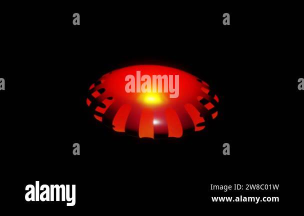 Magical red abstract object with internal lighting changes its shape in ...