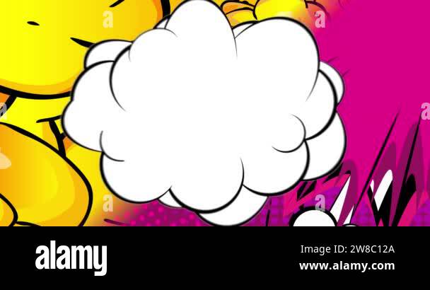 Animated Pop Art Background Cartoon. Comic Book Motion Poster for your ...