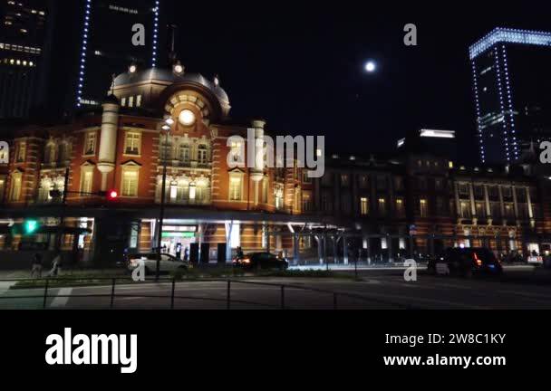 Tokyo station Otemachi marunouchi Night View Stock Video Footage - Alamy