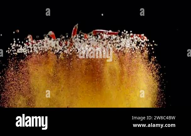 Mixture of ground spices, assorted peppers, salt and small red chili ...