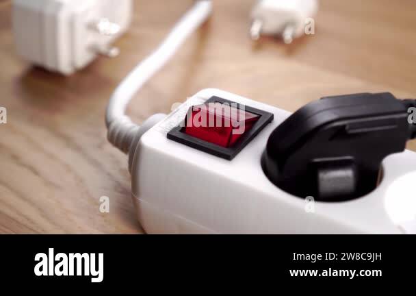 Turn off the electricity supply by pressing the red push button switch ...