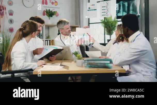 Medicine concept where likable confident experienced multicultural male ...