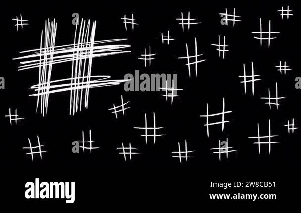 4k doodle animation with sketches and scratches. Stock video of white ...