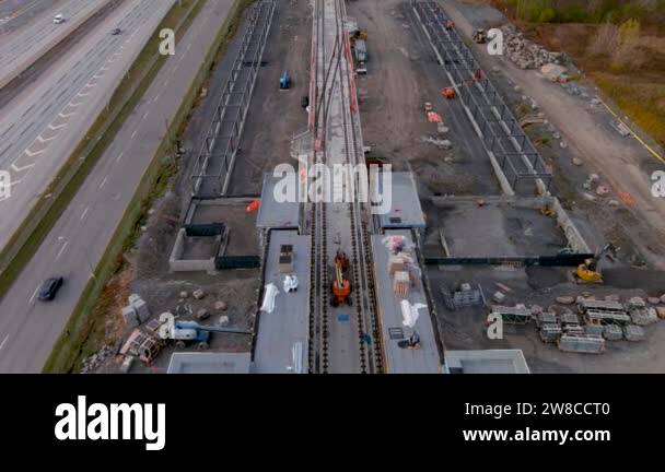 Montreal, Canada - NOVEMBER 17, 2021: Construction site of the Fairview ...