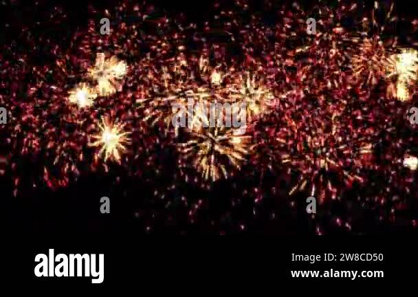 Concept 3-F1 View of the realistic fireworks in the night sky with ...