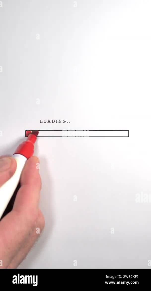 The progress bar on a vertically oriented illustration Stock Video ...