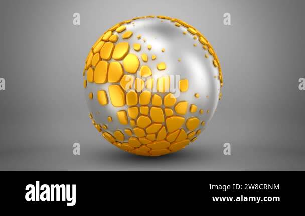 Animated Geometric Shape. Gray background, loop, 2 in 1, alpha matte ...