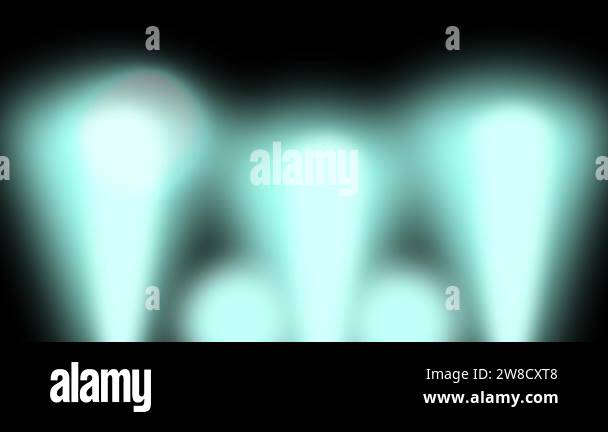 4k animation of flickering spotlights on a black background. Highlights ...