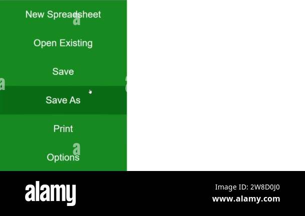 Cursor Slides Over And Clicks Open Existing Spreadsheet Mouse Pointer