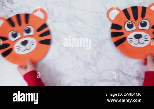 Step by step video instruction: how to make Tiger from Paper Plate ...