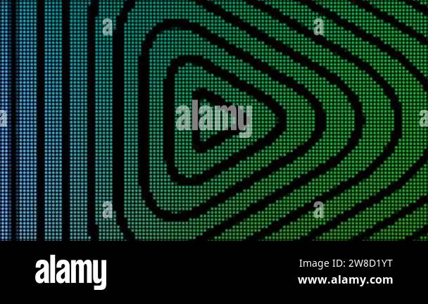 Looped hypnotic pattern with wave lines on electronic background ...