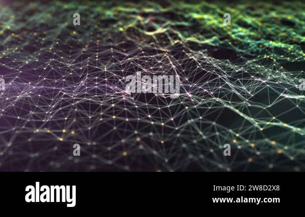 Seamless Plexus wave animation.Global connectionl hi speed internet HUD.Looping abstract ...