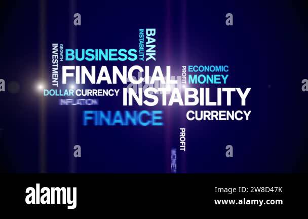 4k Financial Instability Animated Tag Word Cloud,Text Animation ...