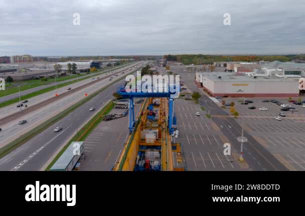 Montreal, Canada - OCTOBER 11, 2021: Construction site of the new ...