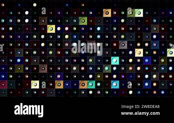 Audio equalizer on dark background, beating rings. seamless loop ...