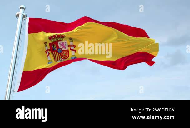 Spain Flag waving 4k Stock Video Footage - Alamy