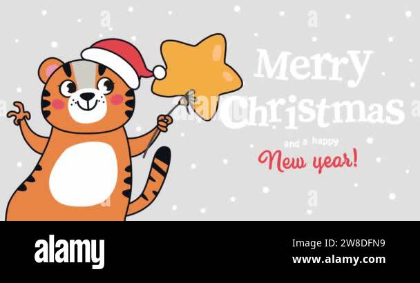 Happy cartoon tiger waving Stock Videos & Footage - HD and 4K Video ...