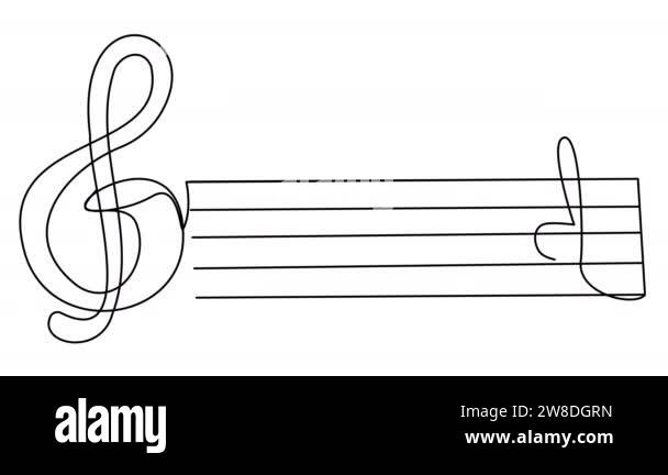 Music note one line Stock Videos & Footage - HD and 4K Video Clips - Alamy