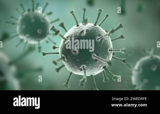 Virus seen by electron microscope. HD Stock Video Footage - Alamy